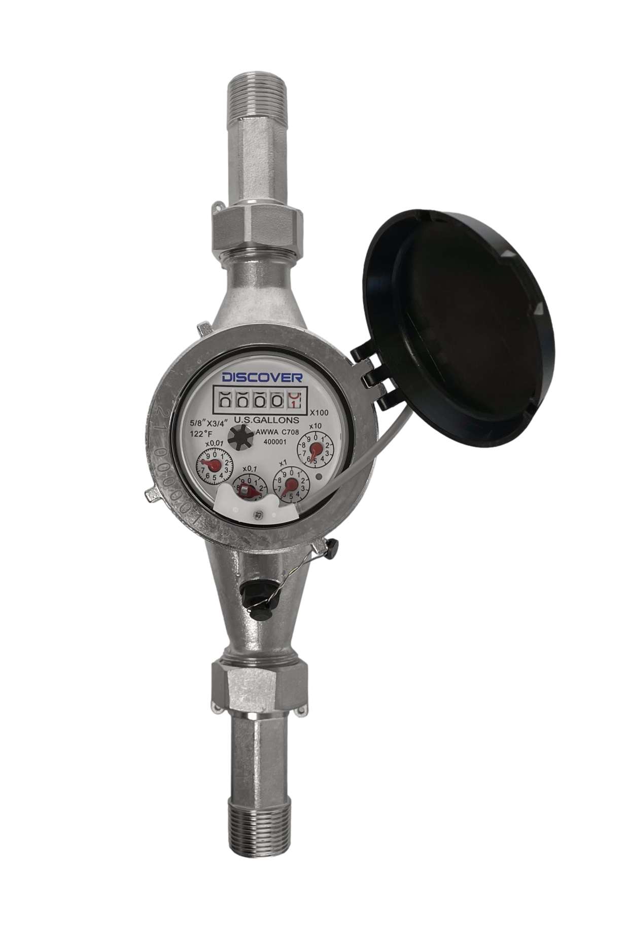 Lead Free Stainless Steel Water Meter - Gallons